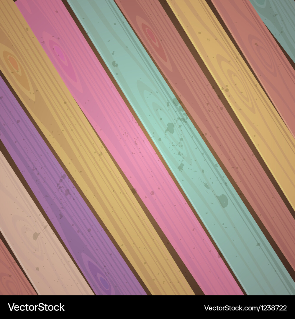 Colorful wooden background Royalty Free Vector Image