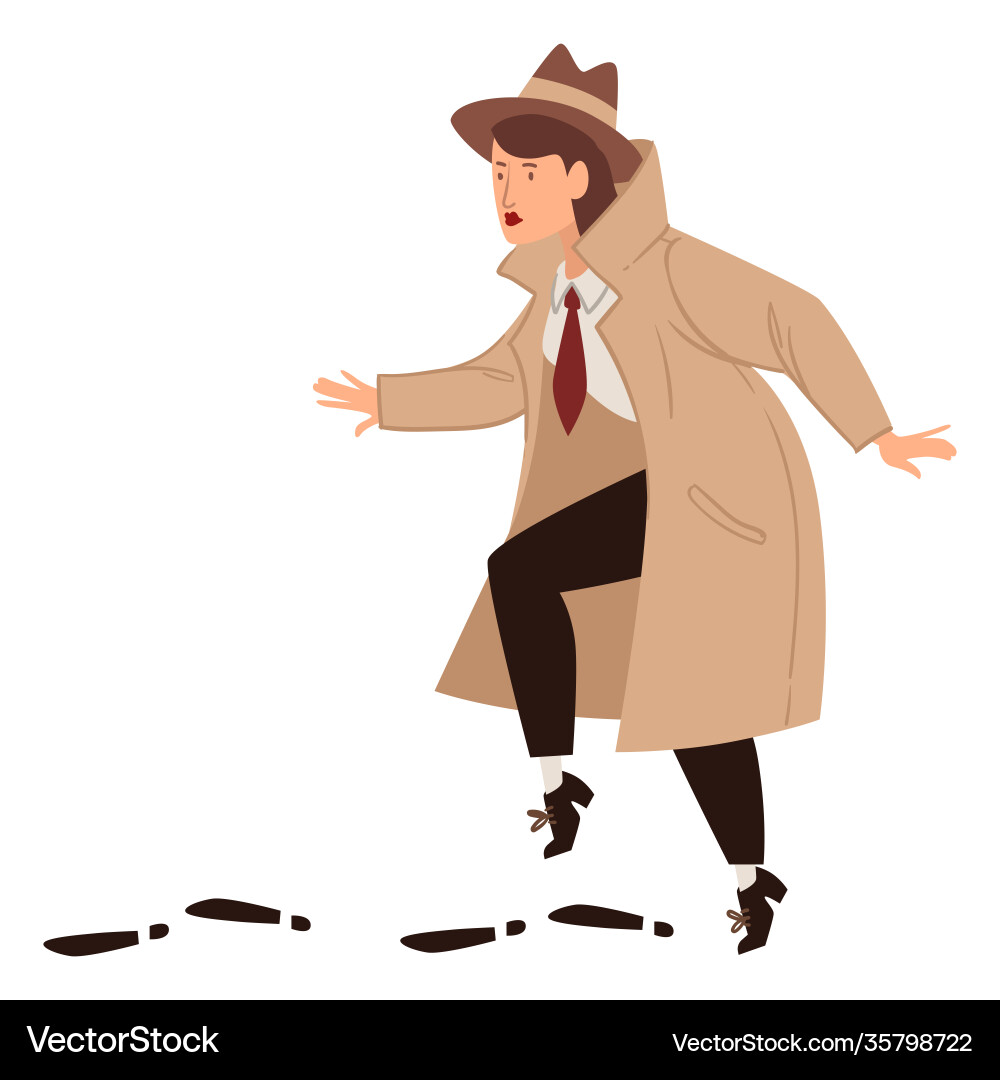 Female detective inspector working undercover Vector Image