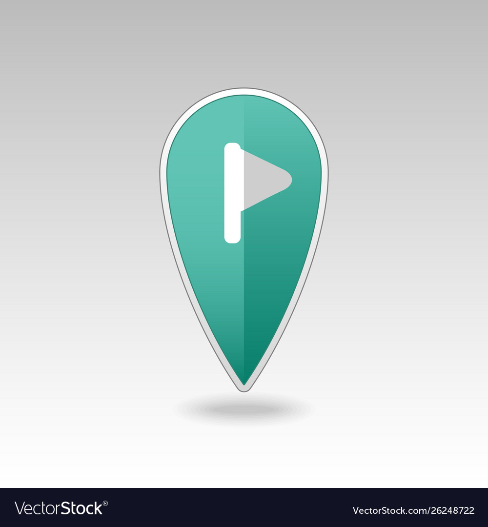Flag pin map icon map pointer map markers Vector Image