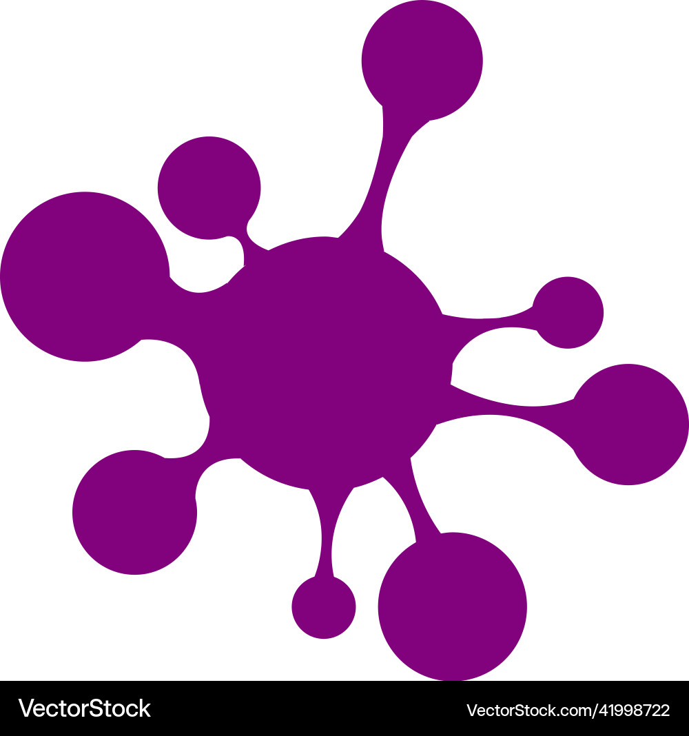 Healthy bacteria medical cell icon flat Royalty Free Vector