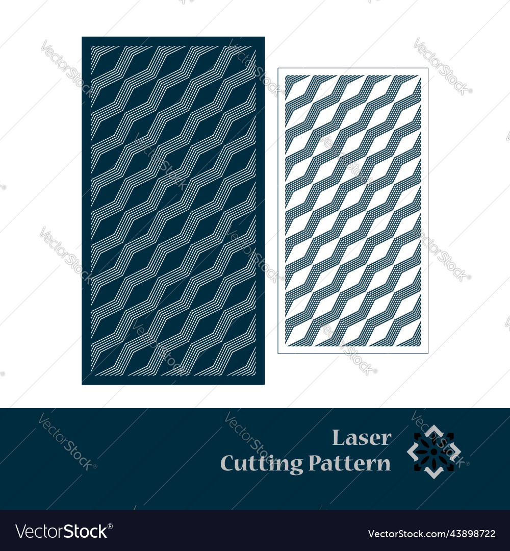 Laser and cnc cut pattern Royalty Free Vector Image