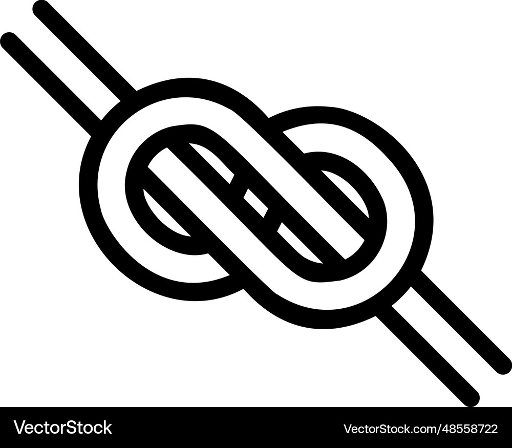 Logo is knotted knot in the form an infinity Vector Image