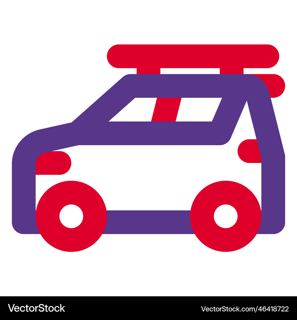 Multipurpose vehicle equipped with roof rack Vector Image
