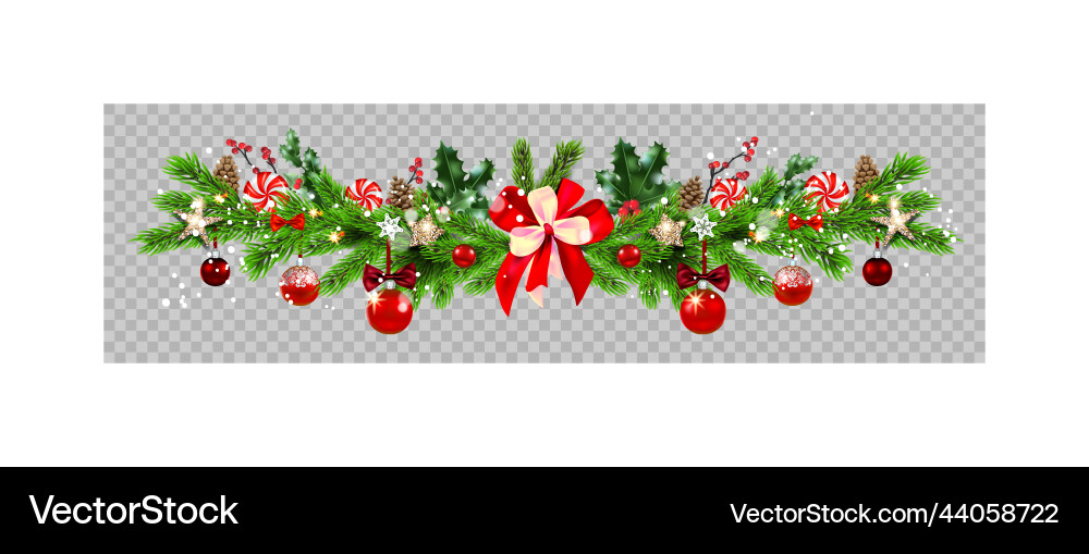 Winter holiday border for christmas Royalty Free Vector