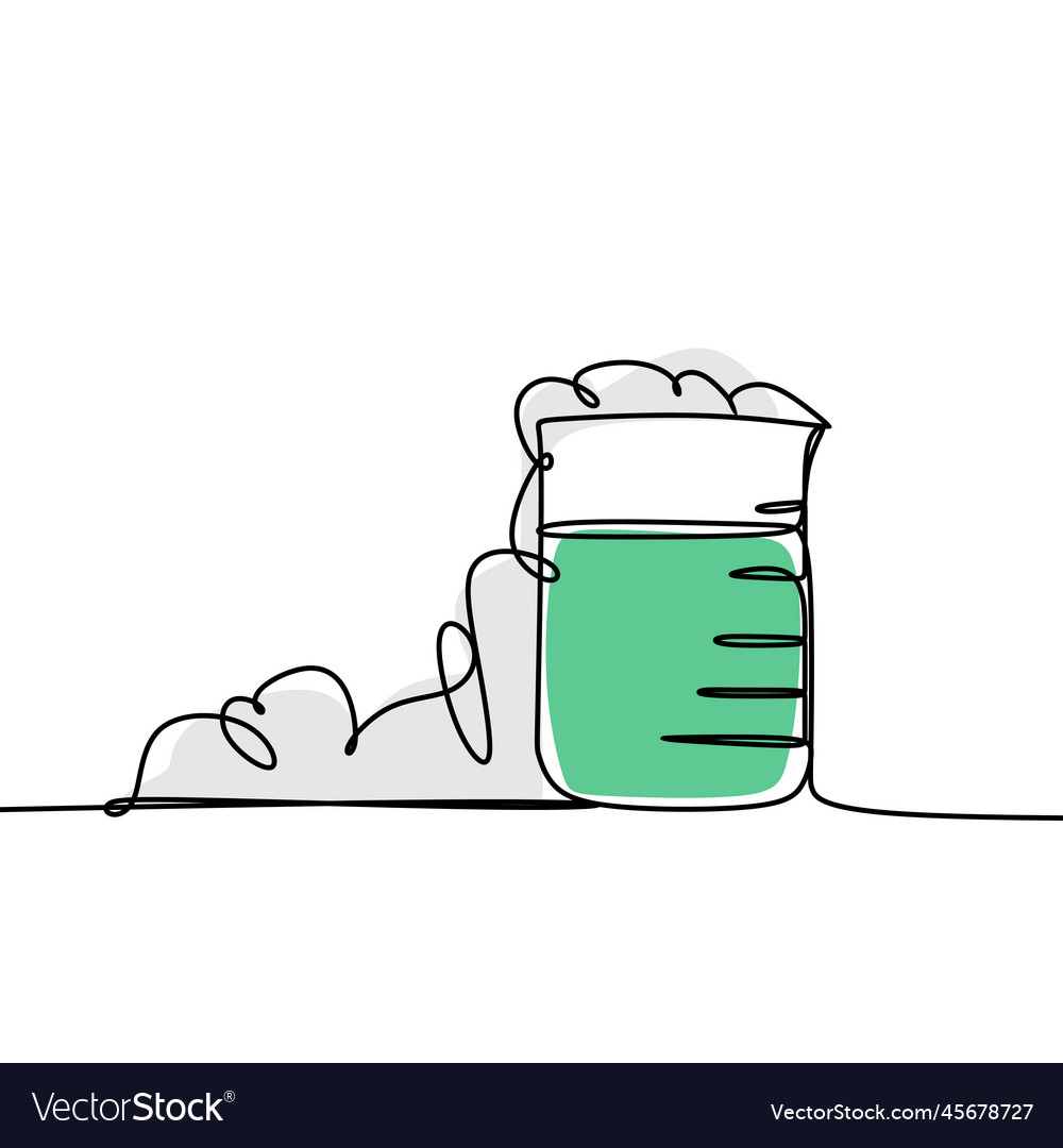 Chemical reaction continuous line drawing Vector Image Chemical reaction continuous line drawing Vector Image