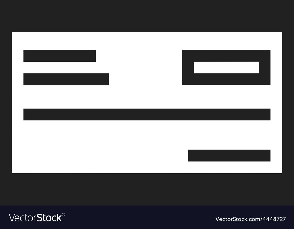 Cheque Royalty Free Vector Image - VectorStock