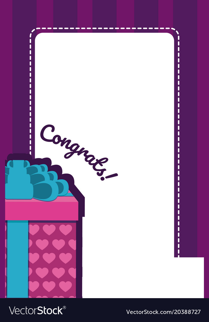 Congratulation blank note Royalty Free Vector Image