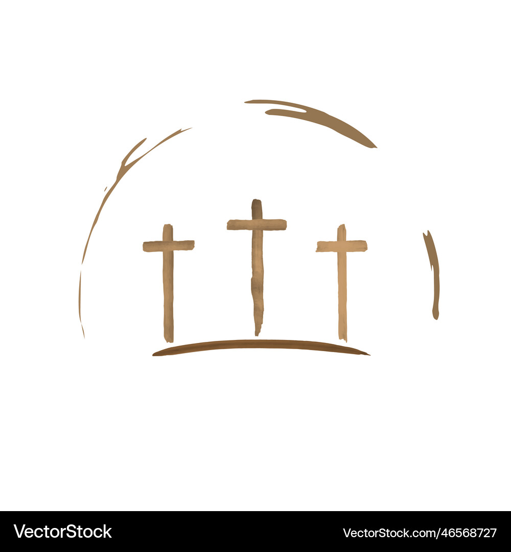 Crosses in watercolor style Royalty Free Vector Image