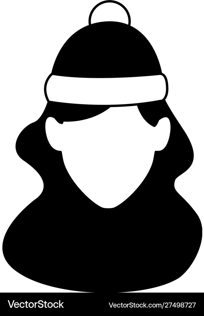 Default woman with christmas hat flat design Vector Image