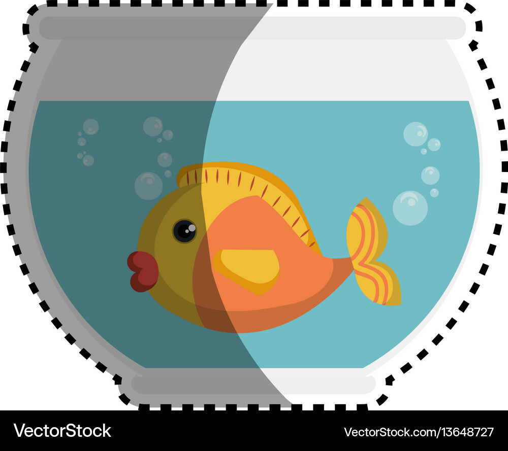Fish in aquarium pet Royalty Free Vector Image