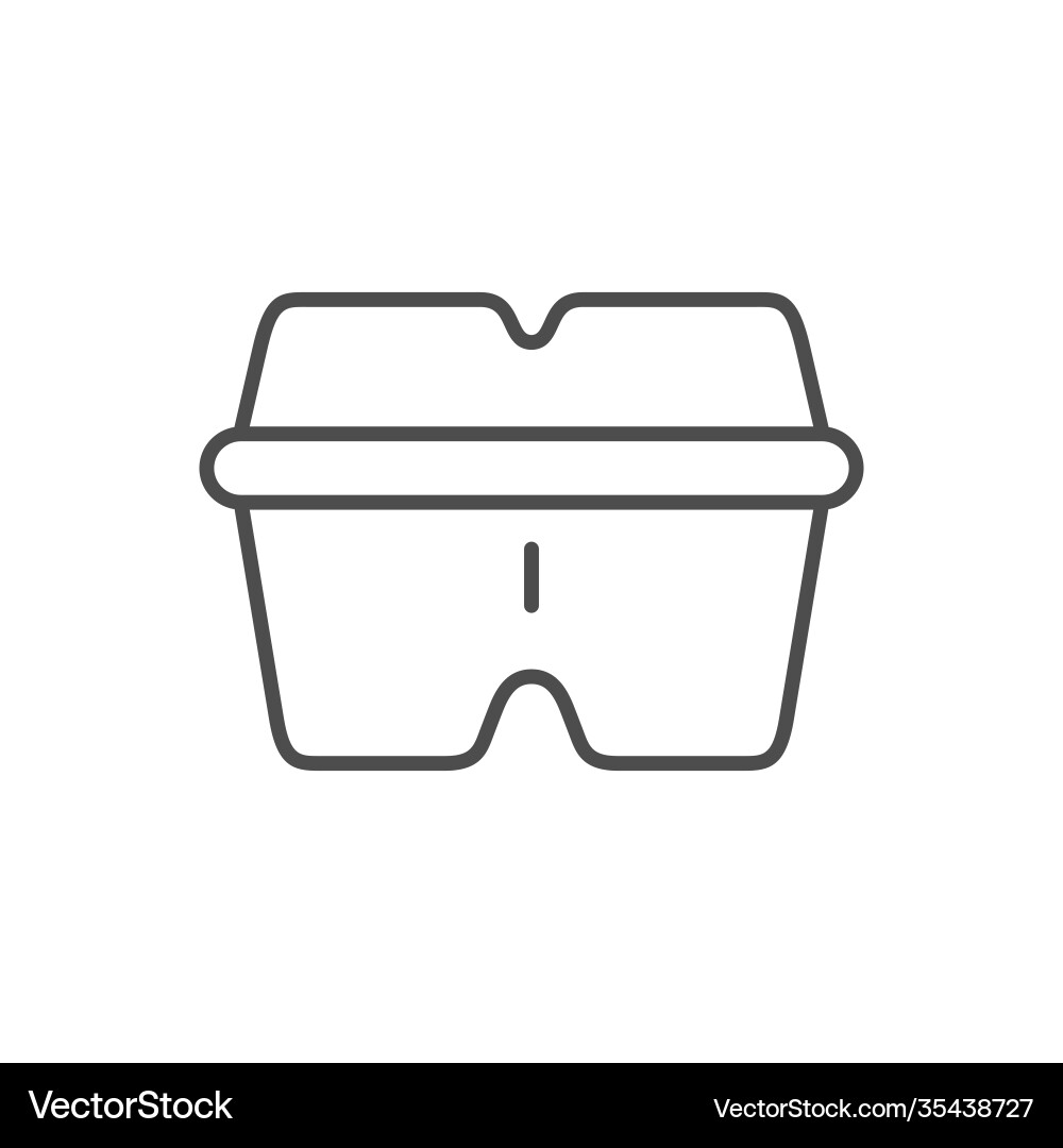 Food container line outline icon Royalty Free Vector Image