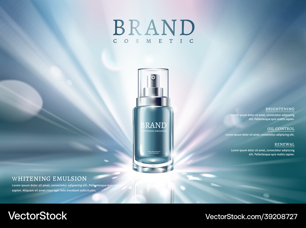 Skin care spray ads Royalty Free Vector Image - VectorStock