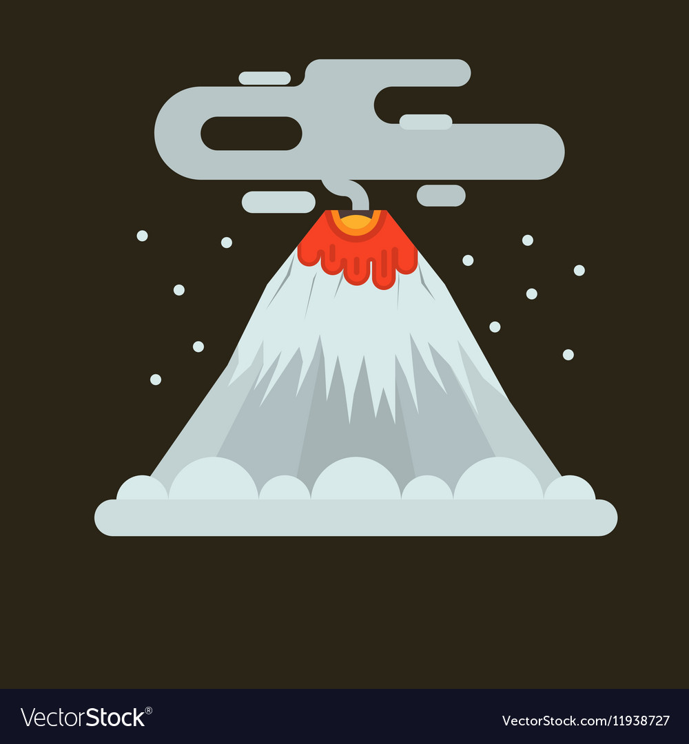 Volcano Royalty Free Vector Image - VectorStock