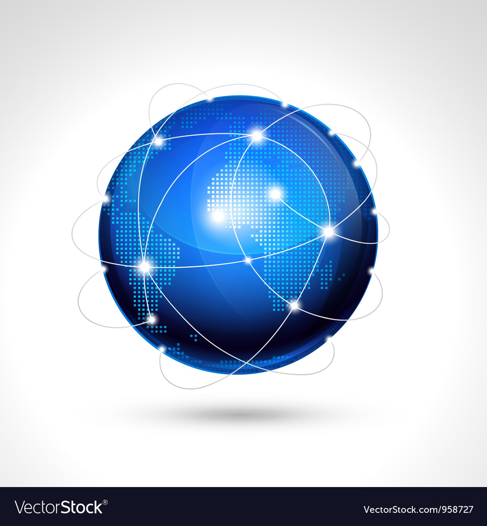 World globe Royalty Free Vector Image - VectorStock