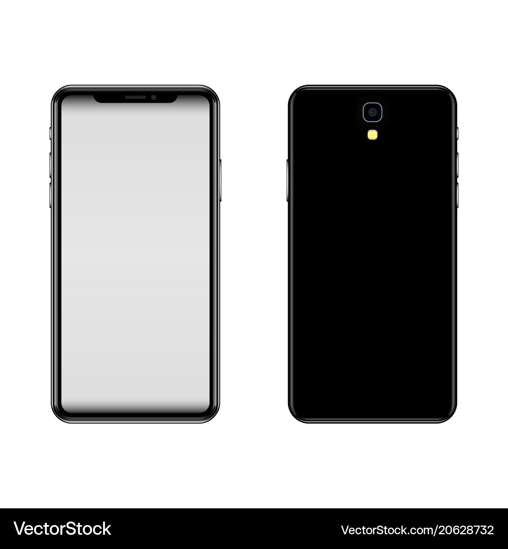 A modern model of black smartphone face Royalty Free Vector
