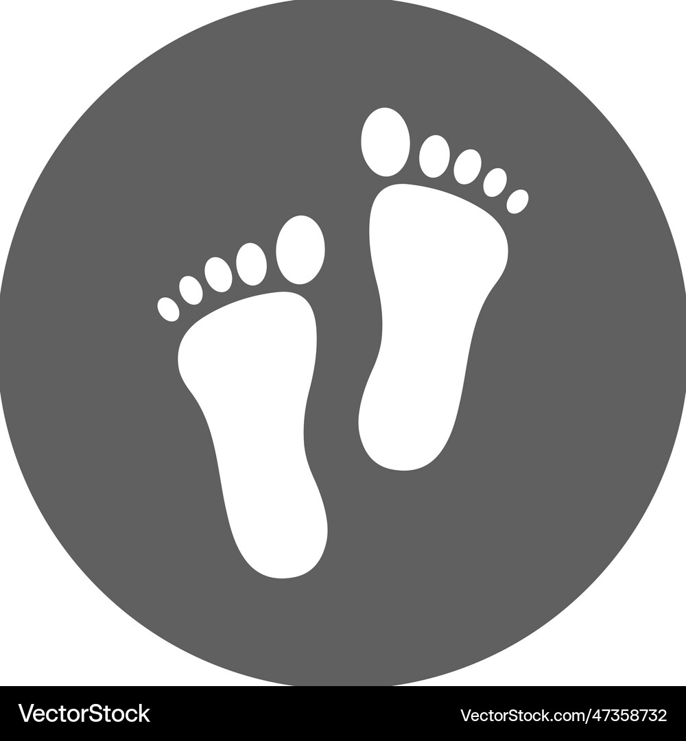 Adult barefoot foot icon Royalty Free Vector Image