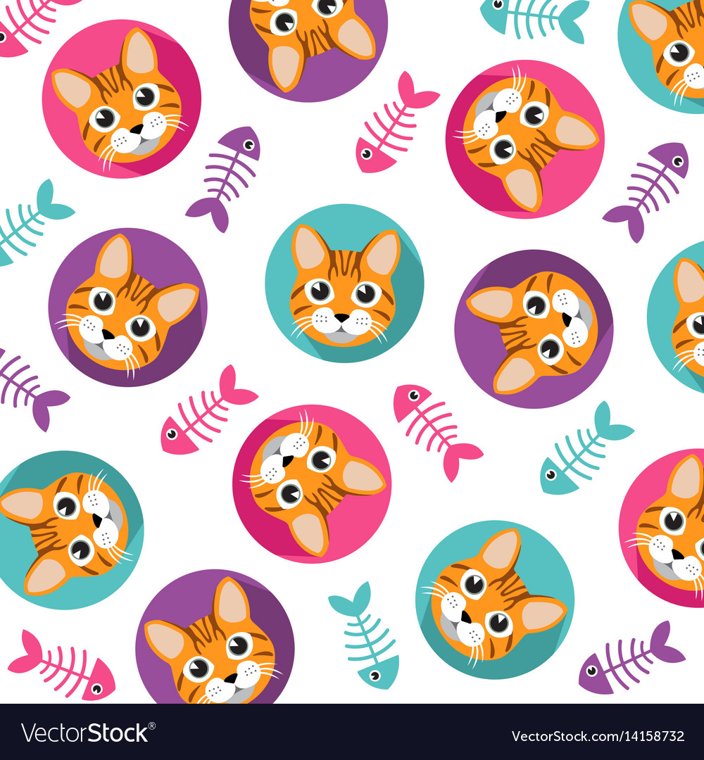 Cat pattern Royalty Free Vector Image - VectorStock