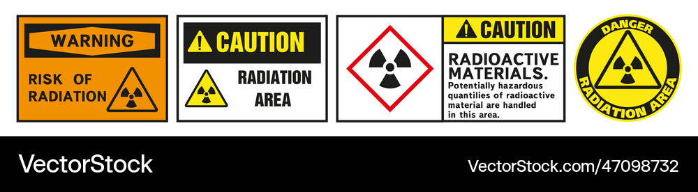 Class 6 danger signs radiation and biohazard Vector Image