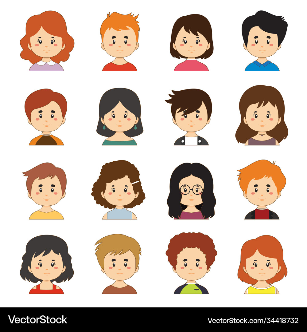 Colorful collection with great variety avatar Vector Image