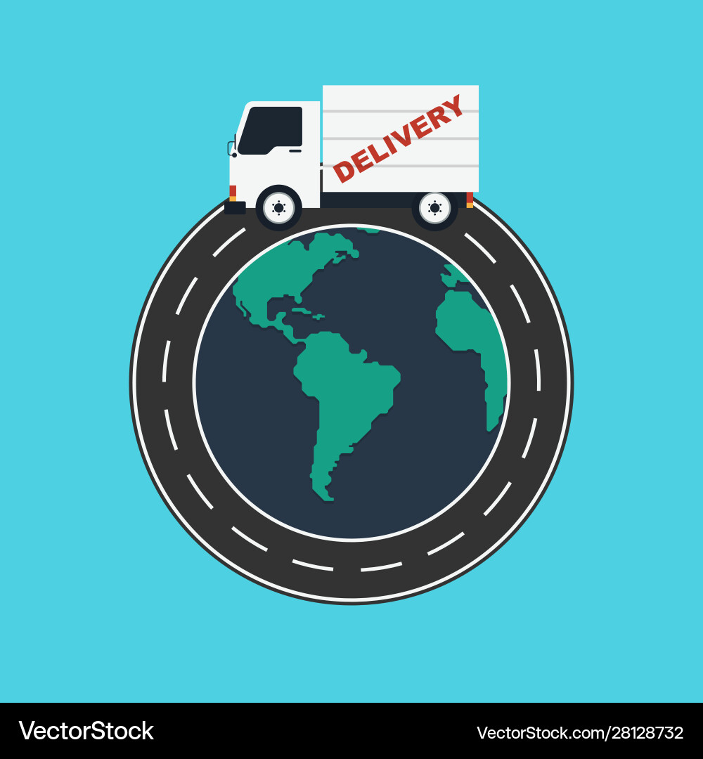 Delivery service worldwide logistic business Vector Image
