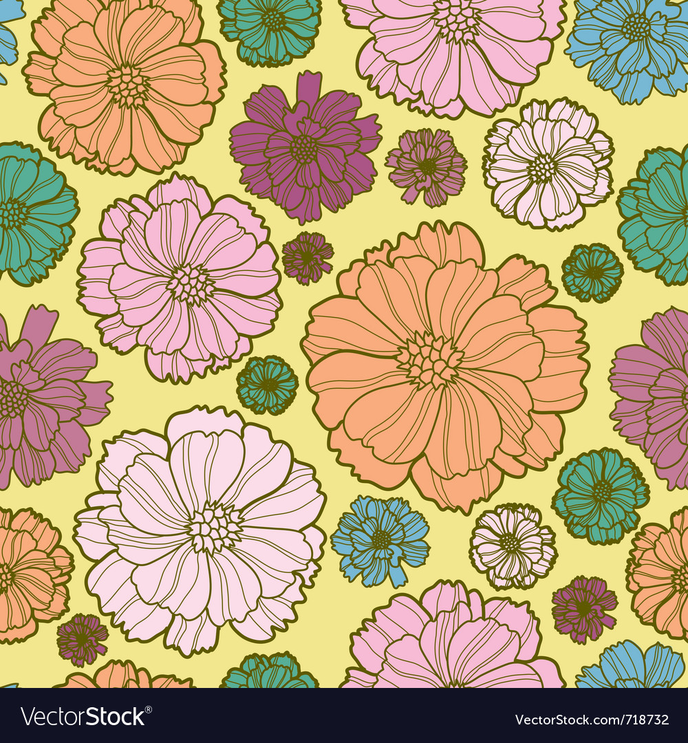 Floral botany pattern Royalty Free Vector Image