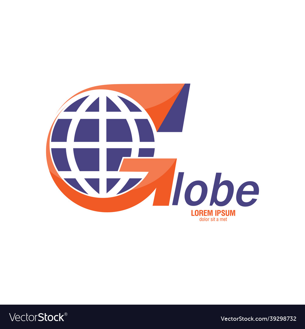 Globe logo Royalty Free Vector Image - VectorStock