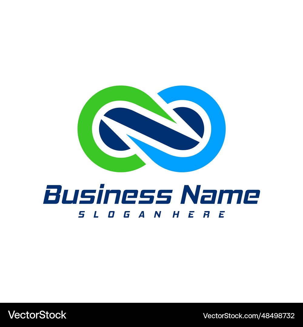 Infinity logo design nolimit Royalty Free Vector Image