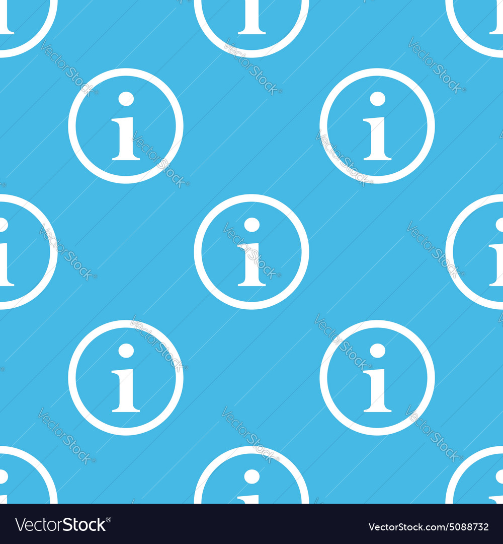 Information sign blue pattern Royalty Free Vector Image