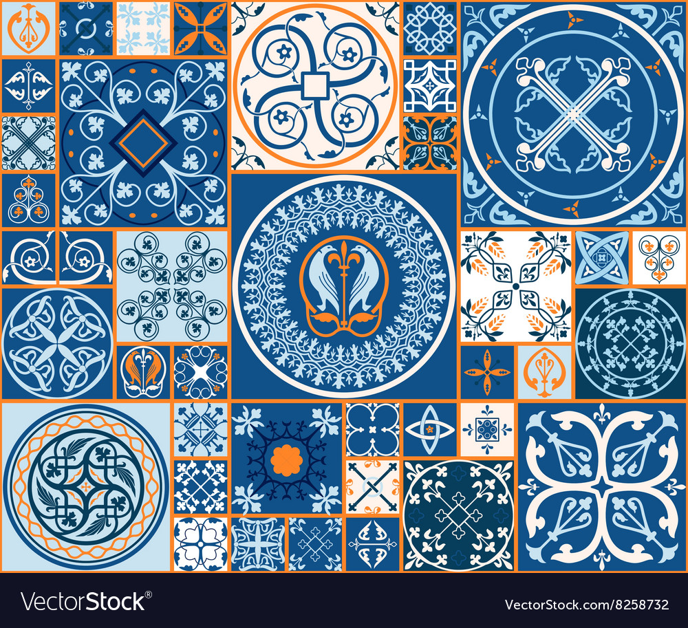 Moroccan tiles pattern Royalty Free Vector Image