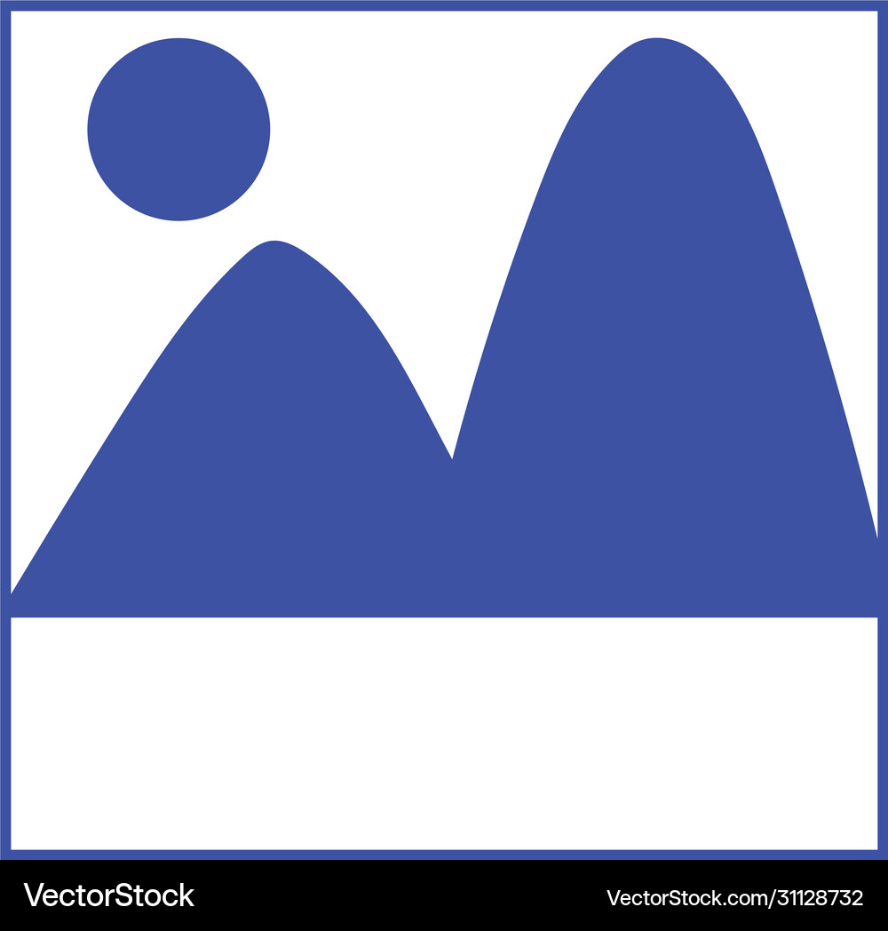 Photo draw landscape with shadow isolated icon Vector Image