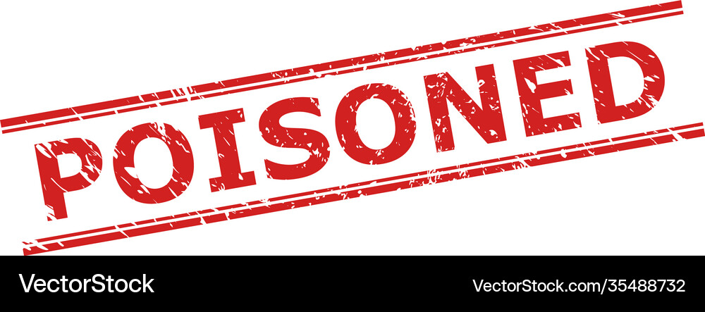 Poisoned watermark with corroded style and double Vector Image