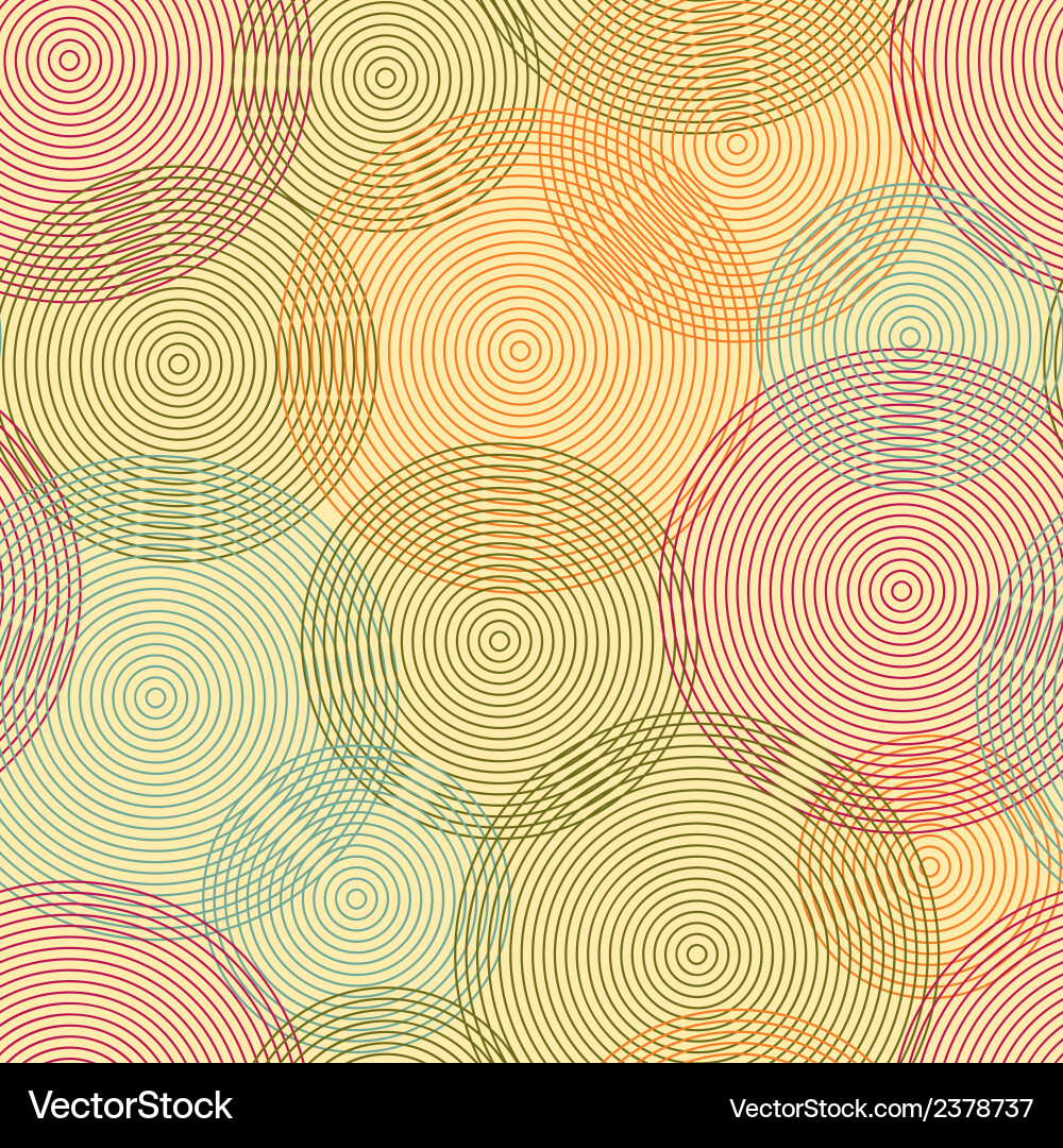 Abstract seamless background of rings Royalty Free Vector