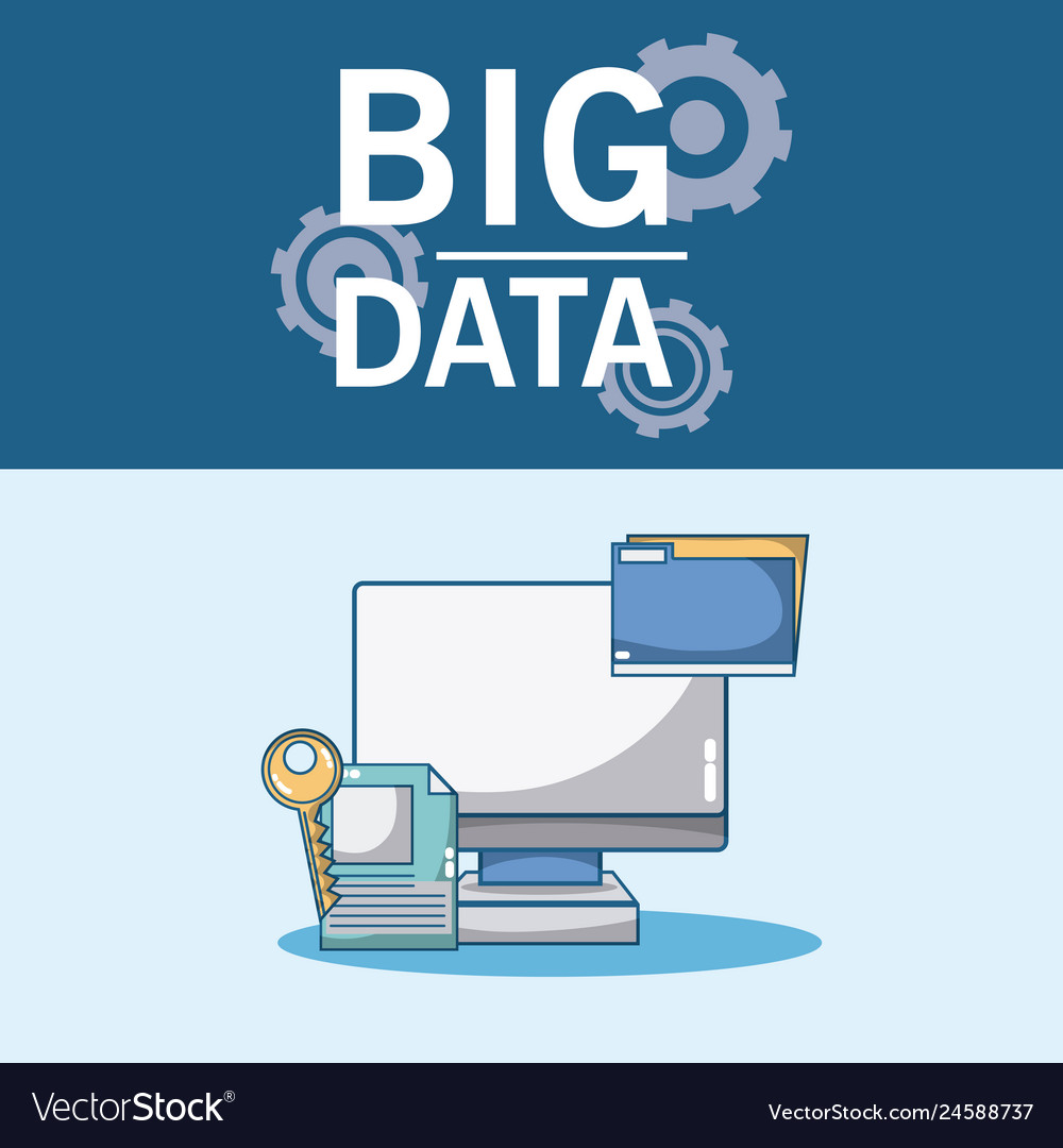 Big data technology concept Royalty Free Vector Image