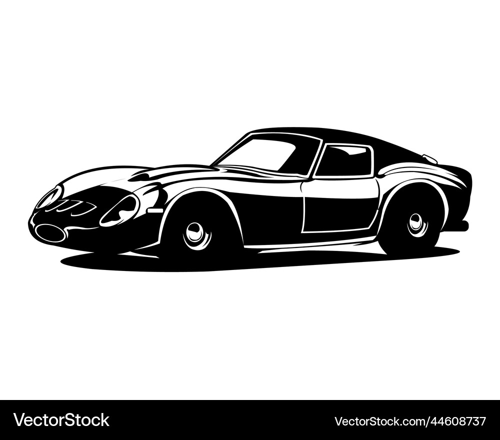 Black mercedes benz 190 Royalty Free Vector Image