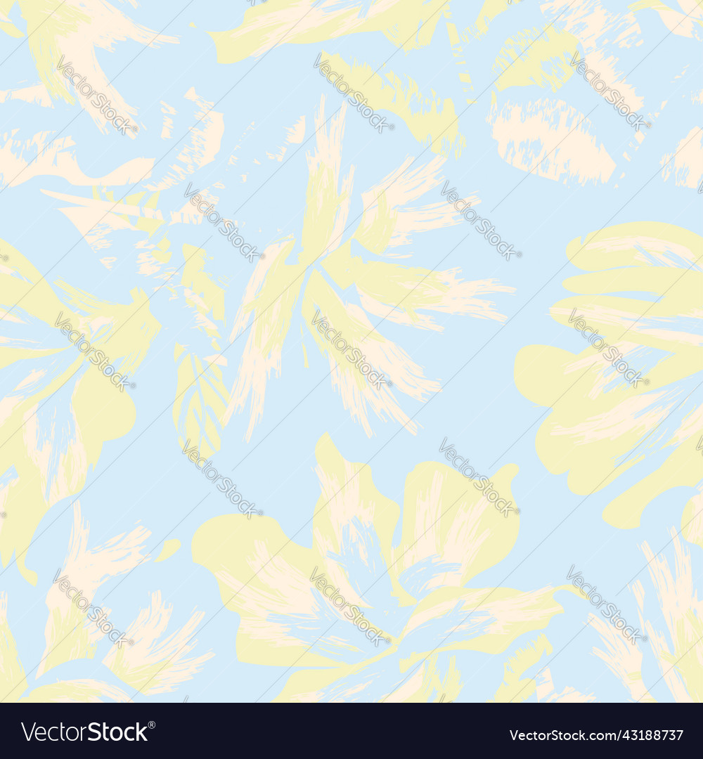 Floral brush strokes seamless pattern design Vector Image