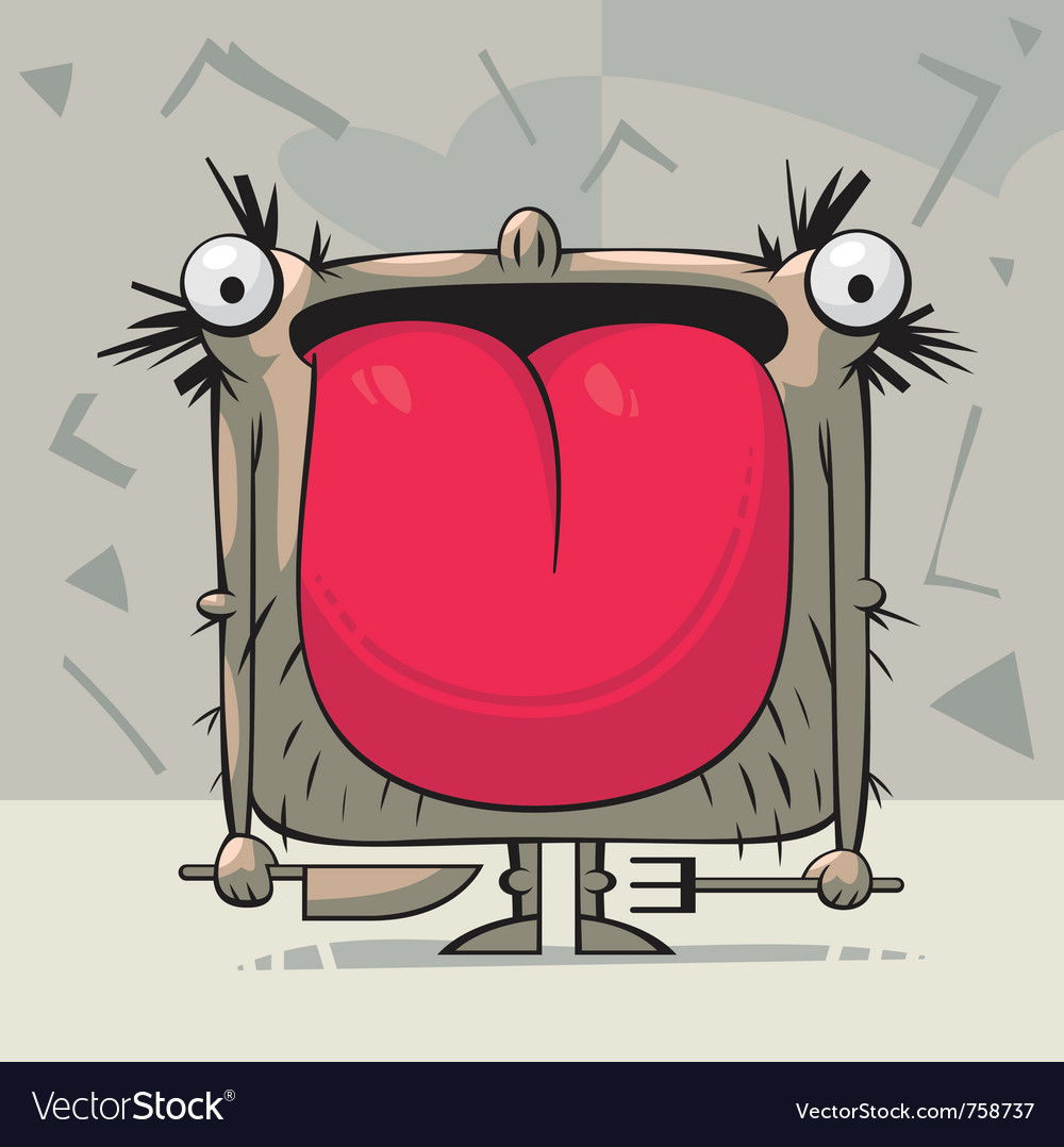 Hungry creature Royalty Free Vector Image - VectorStock