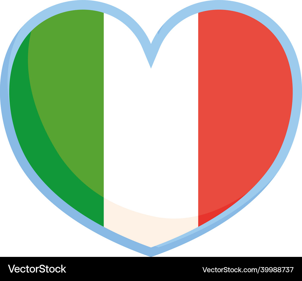 Italy heart badge Royalty Free Vector Image - VectorStock
