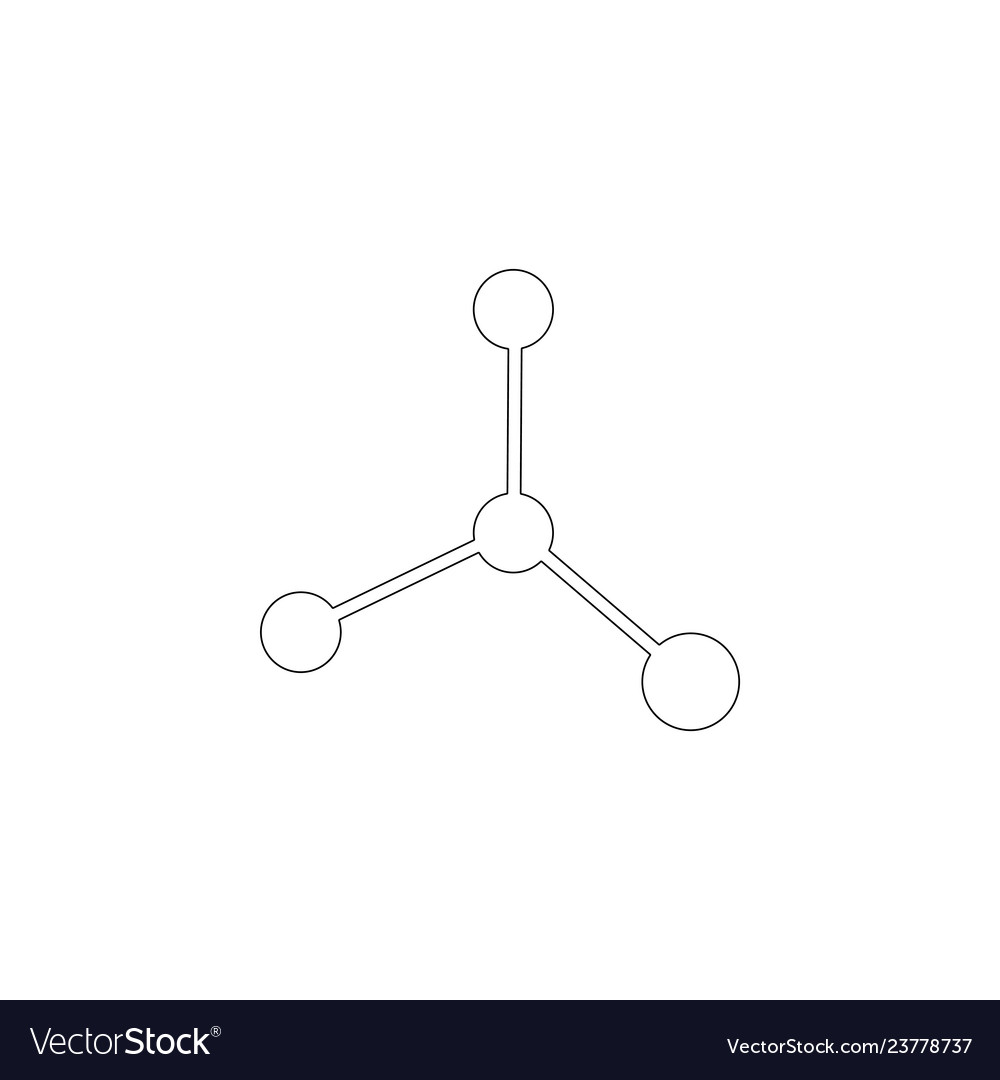 Molecule flat icon Royalty Free Vector Image - VectorStock