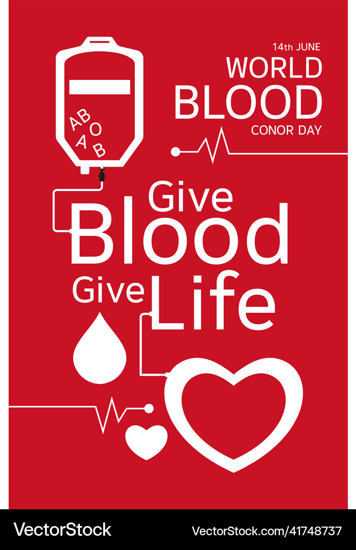 World blood donor day design Royalty Free Vector Image