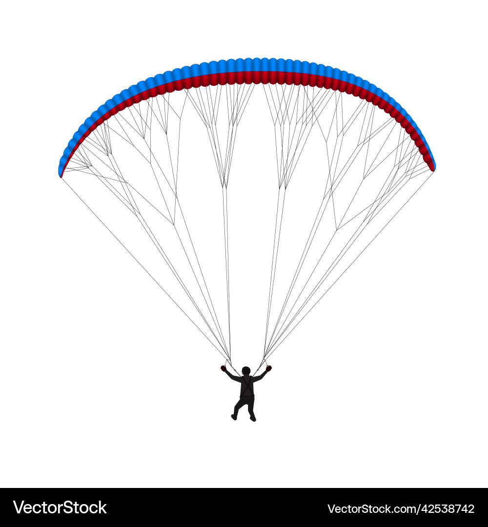 3d colorful parachute isolated on white background