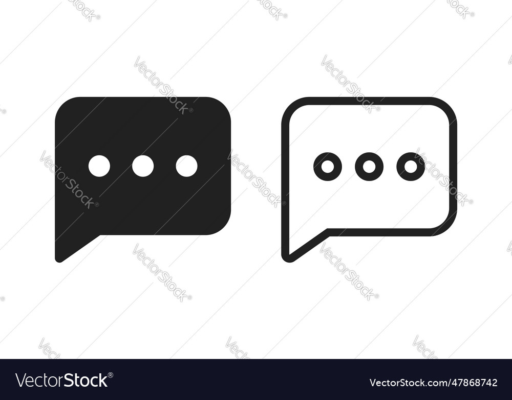 Message text chat bubble icons Royalty Free Vector Image