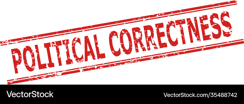 Political correctness watermark with corroded Vector Image