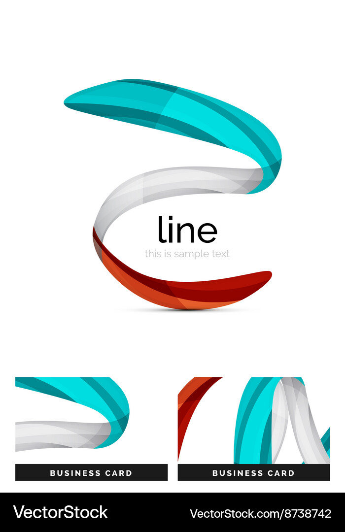 Swirl wavy ribbon abstract concept Royalty Free Vector Image