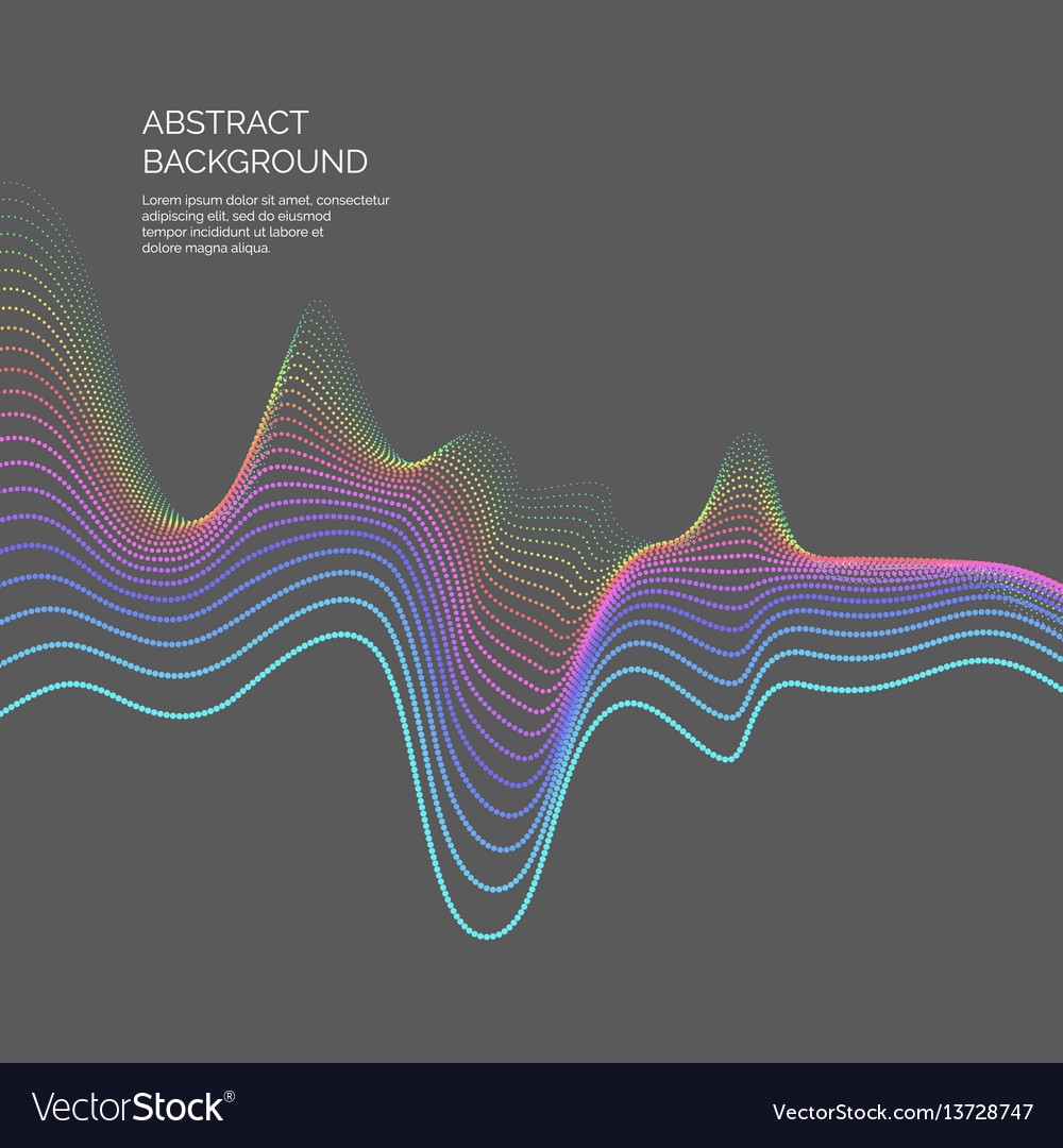 Abstract background with a dynamic waves and Vector Image