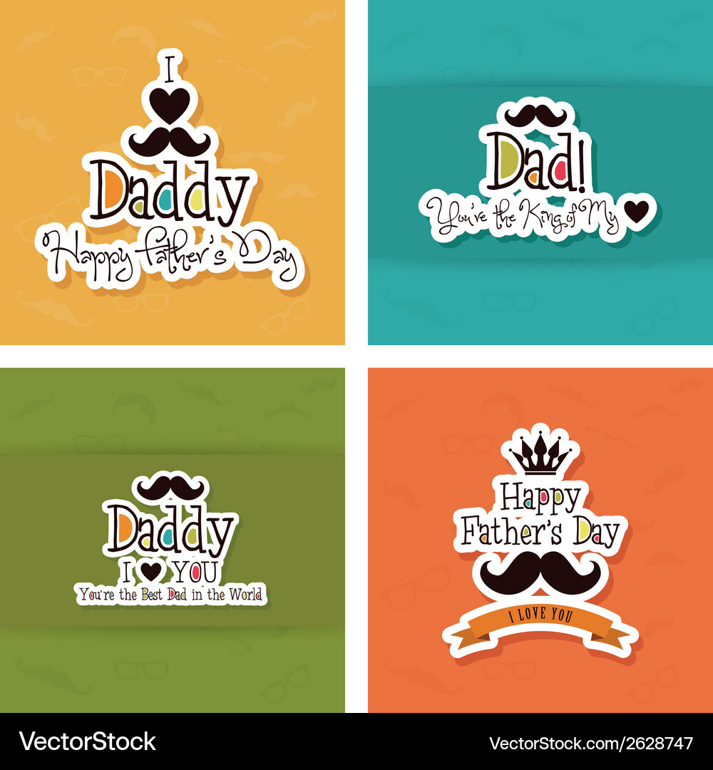 Abstract fathers day background with some special Vector Image