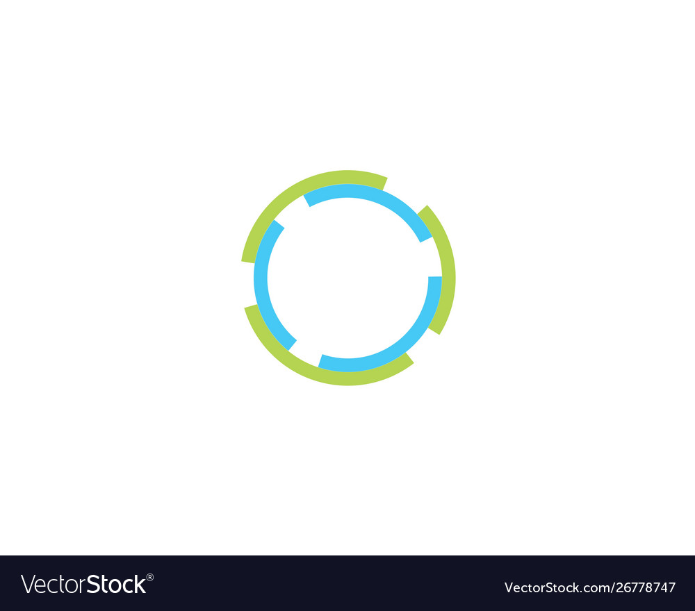 Circle ring logo template Royalty Free Vector Image