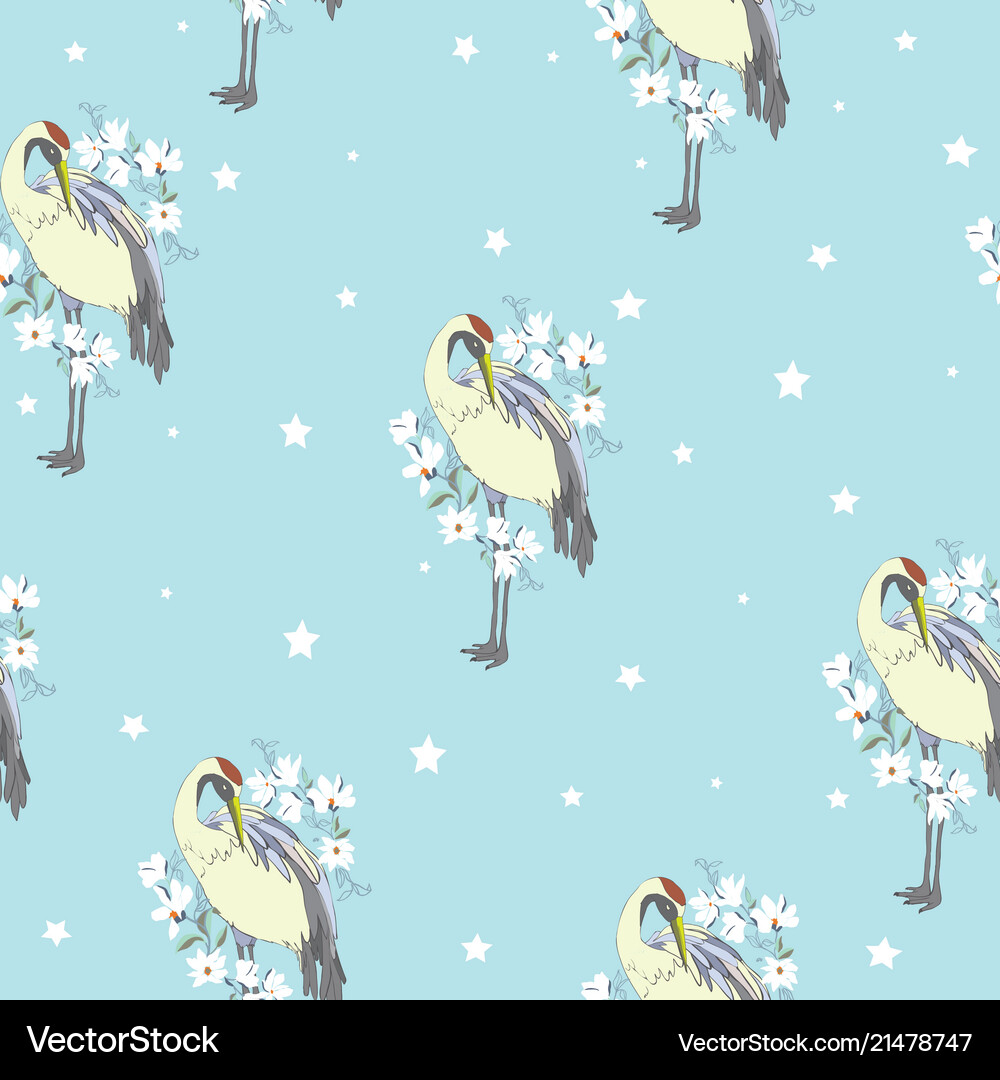 Crane pattern Royalty Free Vector Image - VectorStock