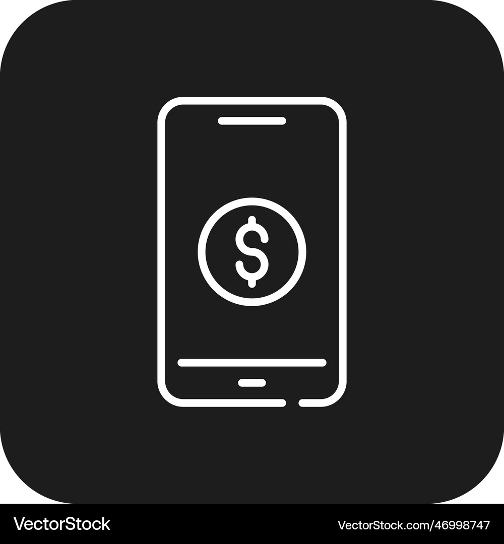 Digital payment business icon with black filled Vector Image