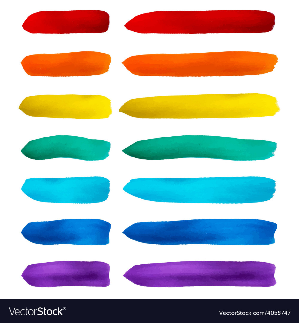 Hand drawn watercolor rainbow background Vector Image