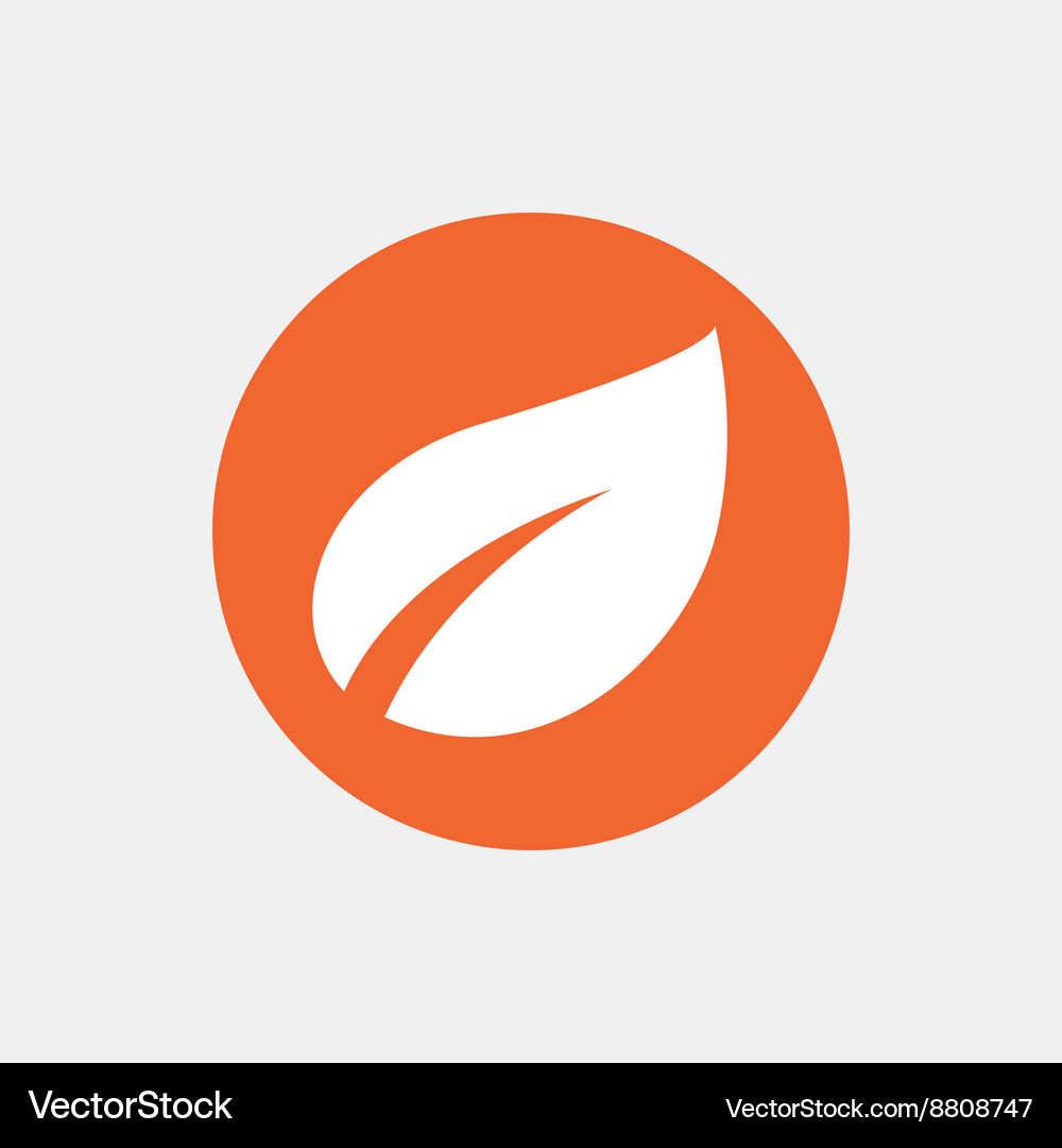 Leaf sign icon fresh product symbol Royalty Free Vector